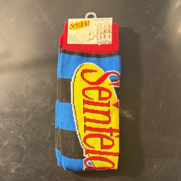 WB | Accessories | New Warner Bros Seinfeld Crew Socks Size 62 | Poshmark